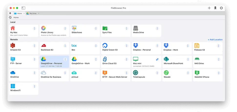 Cloud Storage Manager for Mac - FileBrowser Pro
