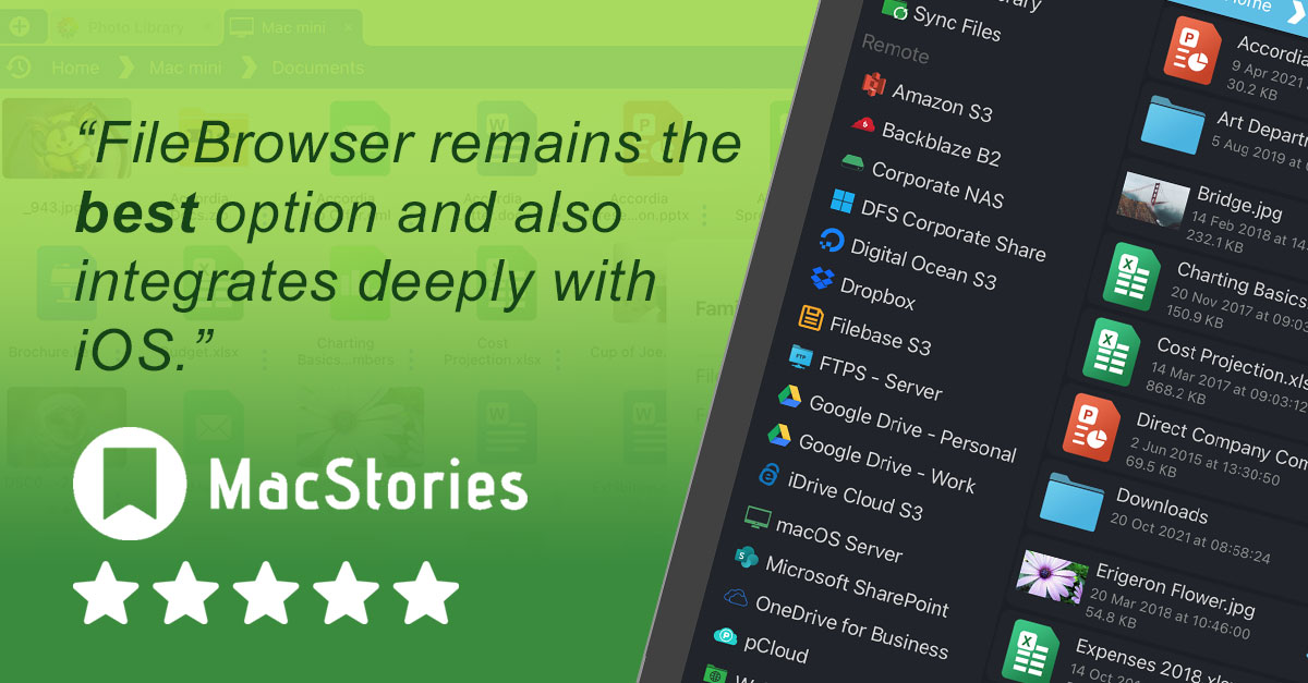 FileBrowser Professional Remains the Best Option -MacStories